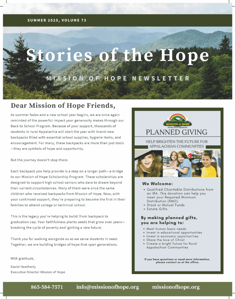 Mission of Hope Newsletter