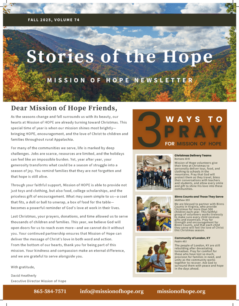 Mission of Hope Newsletter
